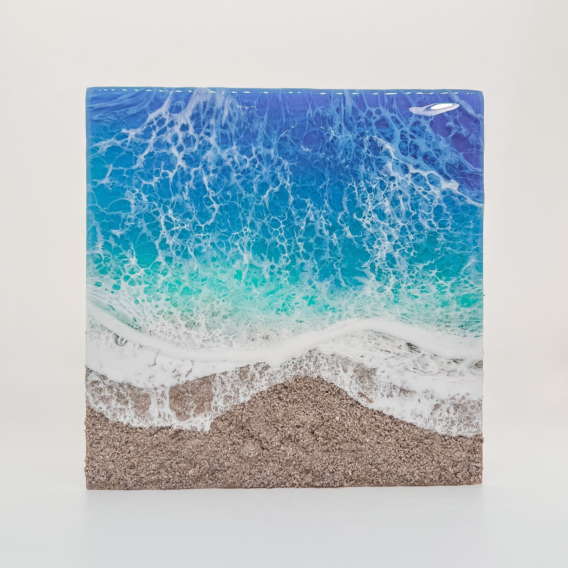 Memorial Beach Painting with Ashes, Resin Ocean Art, Pet Memorial, Cus ...